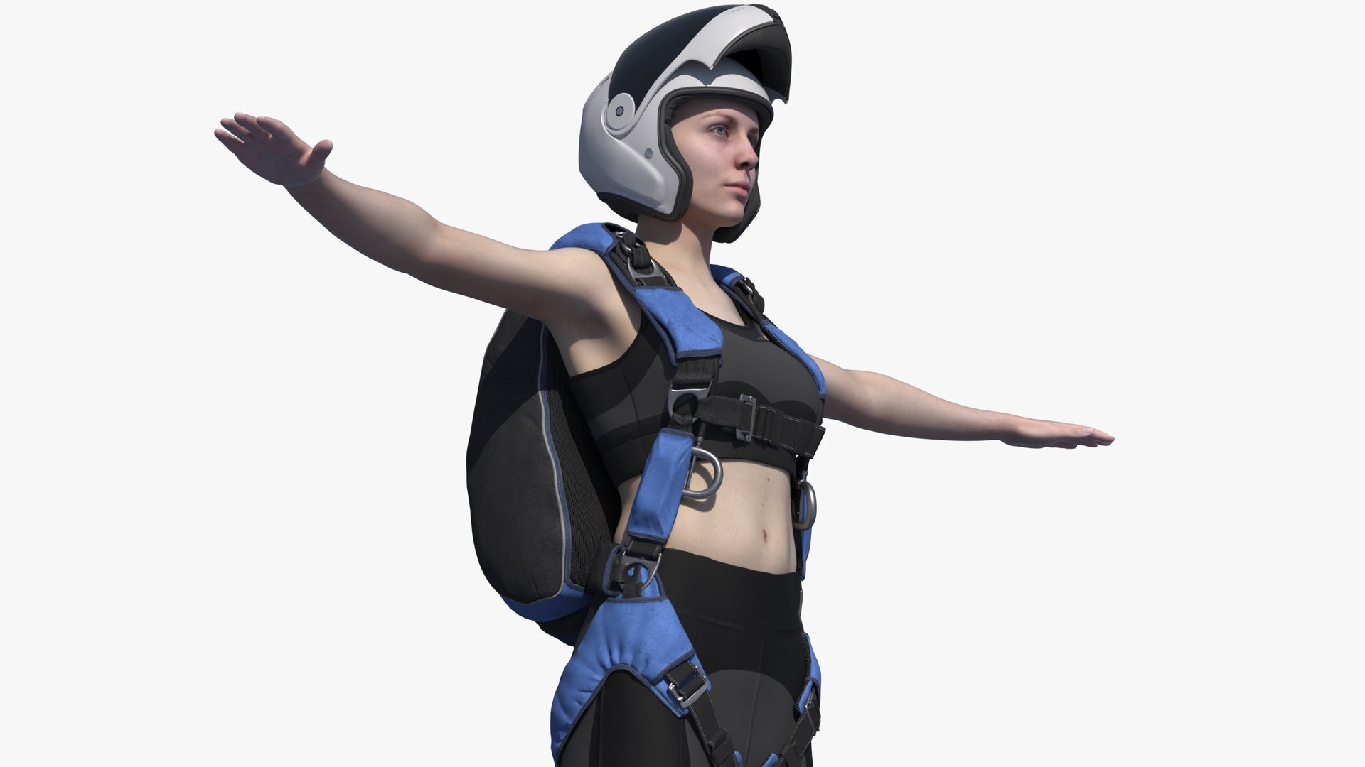 Skydiver Female 3D Model - TurboSquid 2133547