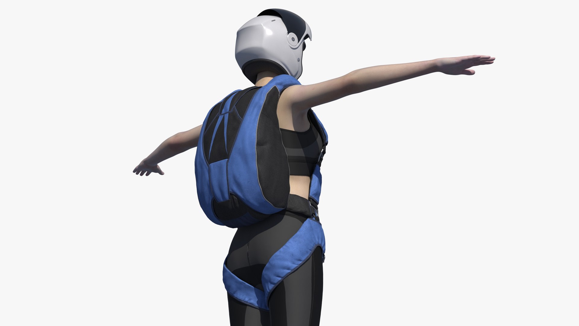Skydiver Female 3D Model - TurboSquid 2133547