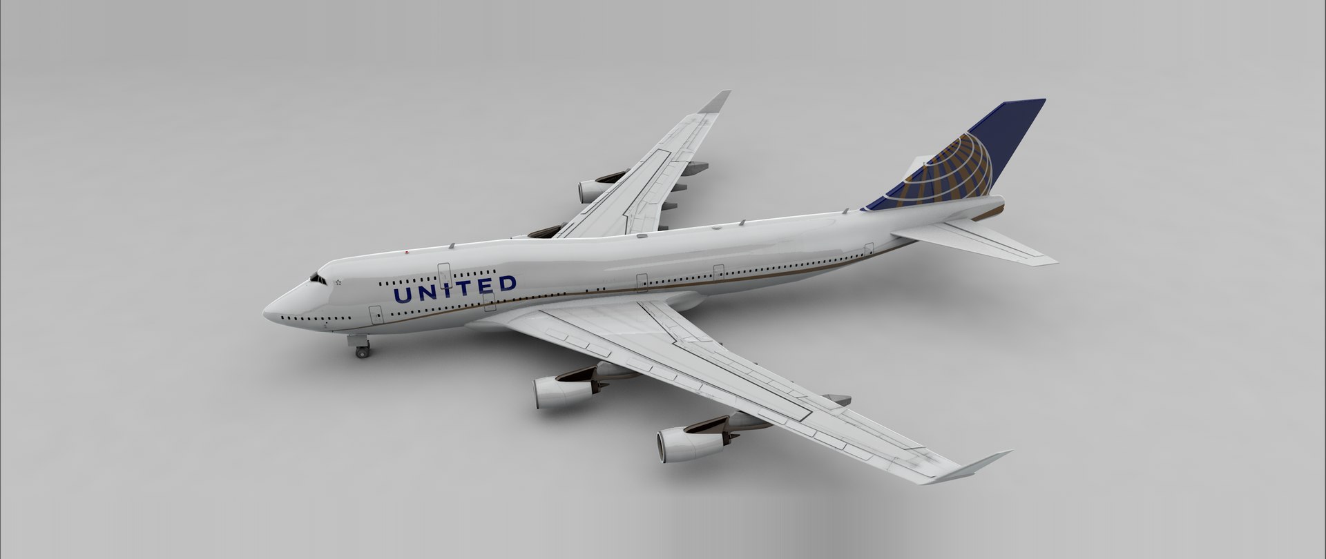 Boeing 747 United Airlines 3D Model - TurboSquid 1605044