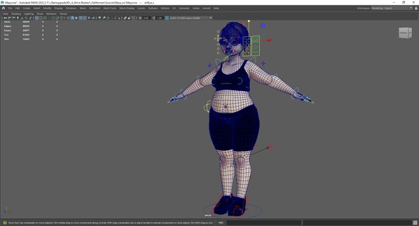 Fat Woman Rig stylized girl cartoon Female 3D rigged3Dモデル - TurboSquid ...