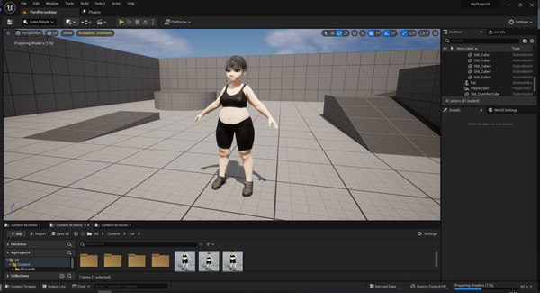 Fat Woman Rig stylized girl cartoon Female 3D rigged3Dモデル - TurboSquid ...