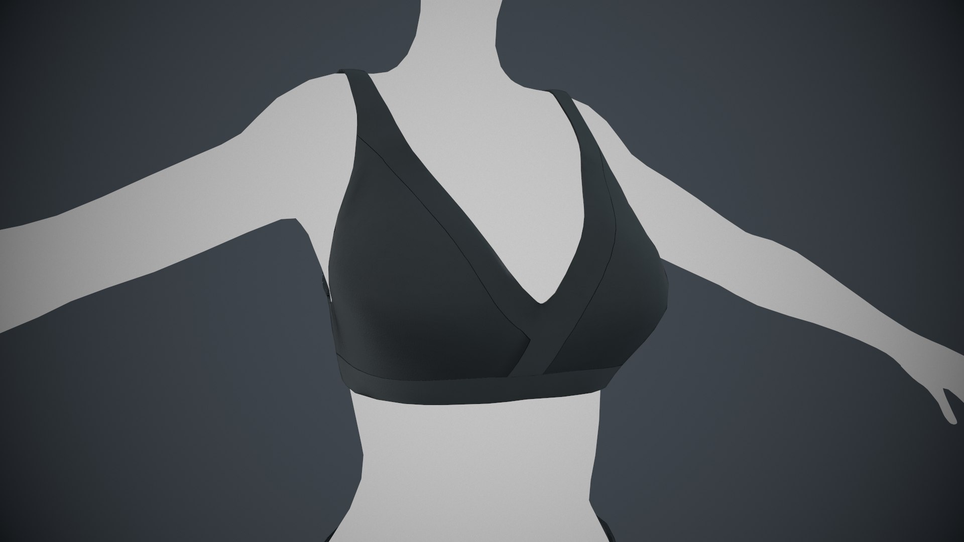 Female Black Bra And Underwear 3D Model - TurboSquid 1927730
