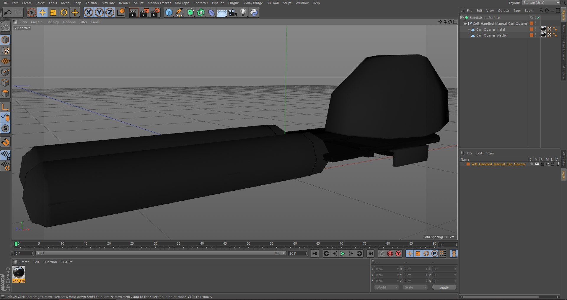 3D model Soft Handled Manual Can Opener - TurboSquid 2128804