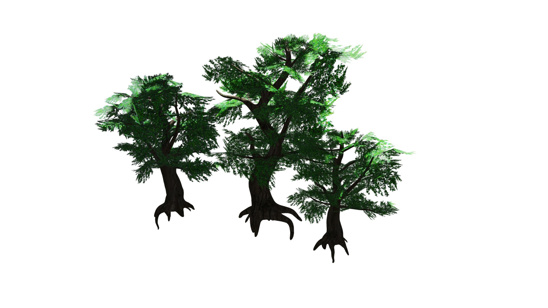 TREES WITH STONE 3D Model - TurboSquid 1958688