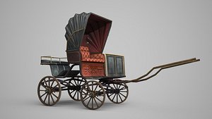 3D ancient wooden carriage - TurboSquid 1676587