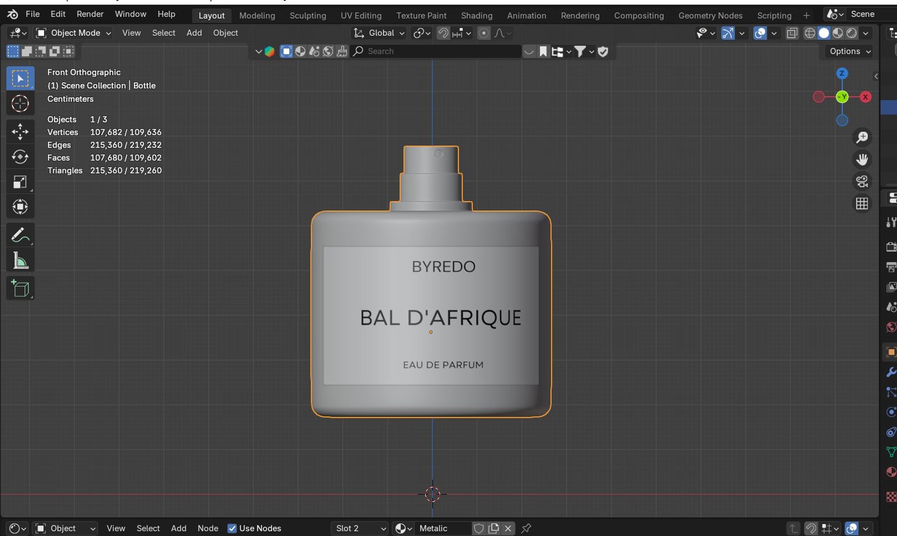 3D Parfum Bottle Model Product Visualization 3D Model - TurboSquid 2389376