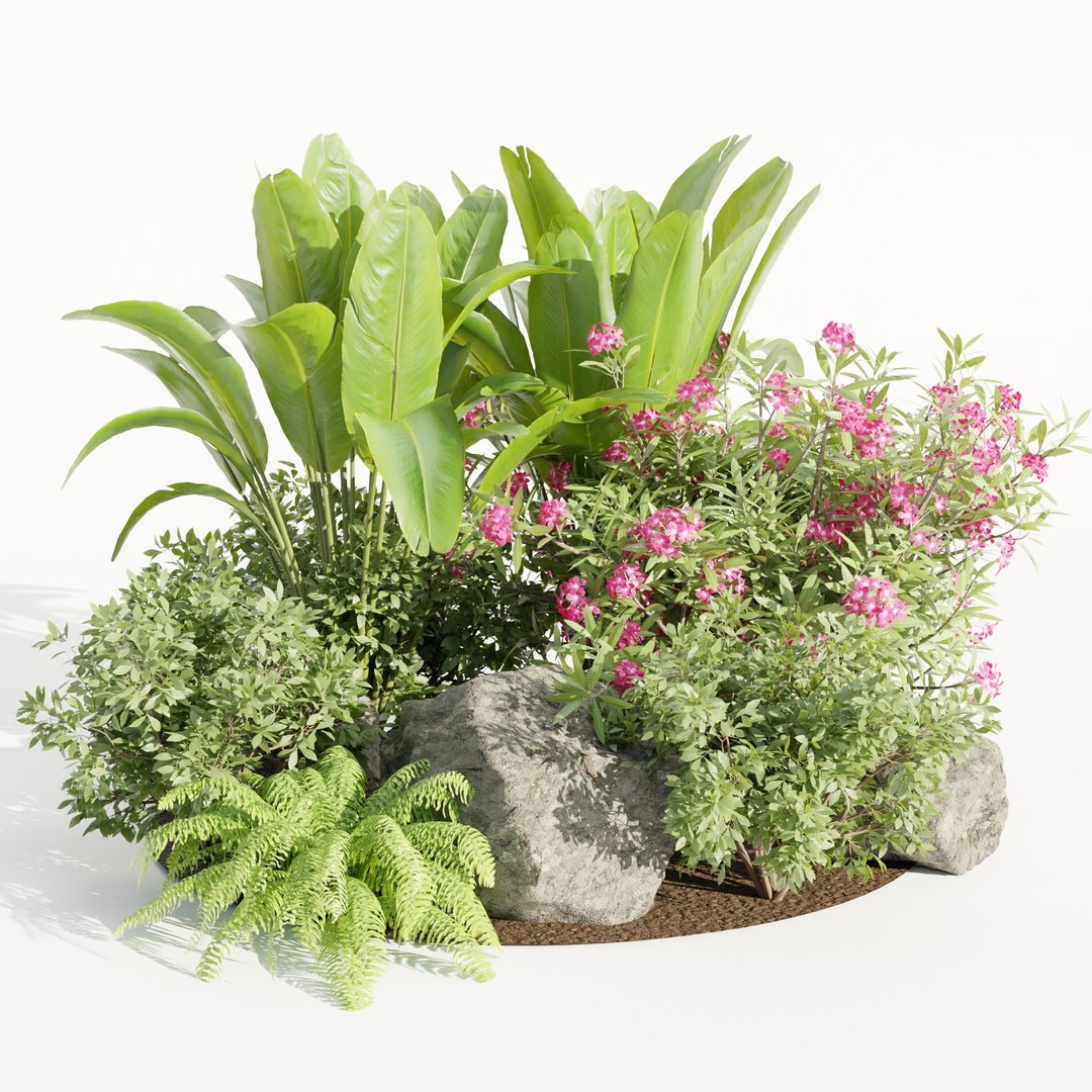 3D Outdoor Garden Plants Collection Vol 136-Blender - TurboSquid 2146330
