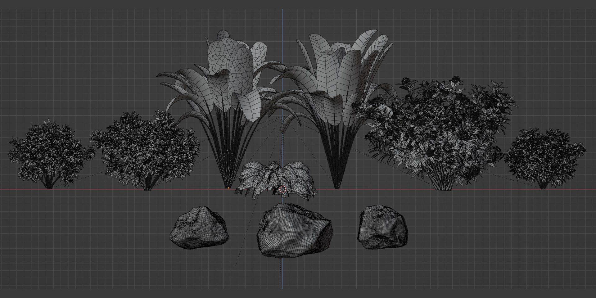 3D Outdoor Garden Plants Collection Vol 136-Blender - TurboSquid 2146330