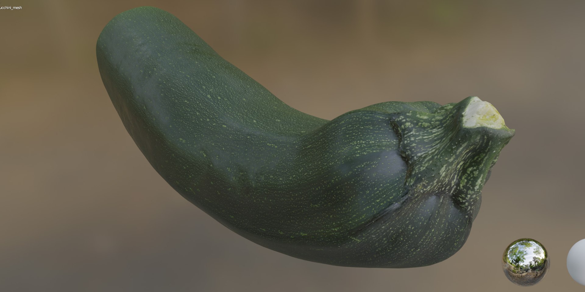 3D Green Zucchini 4k Scanned Model - TurboSquid 1880450