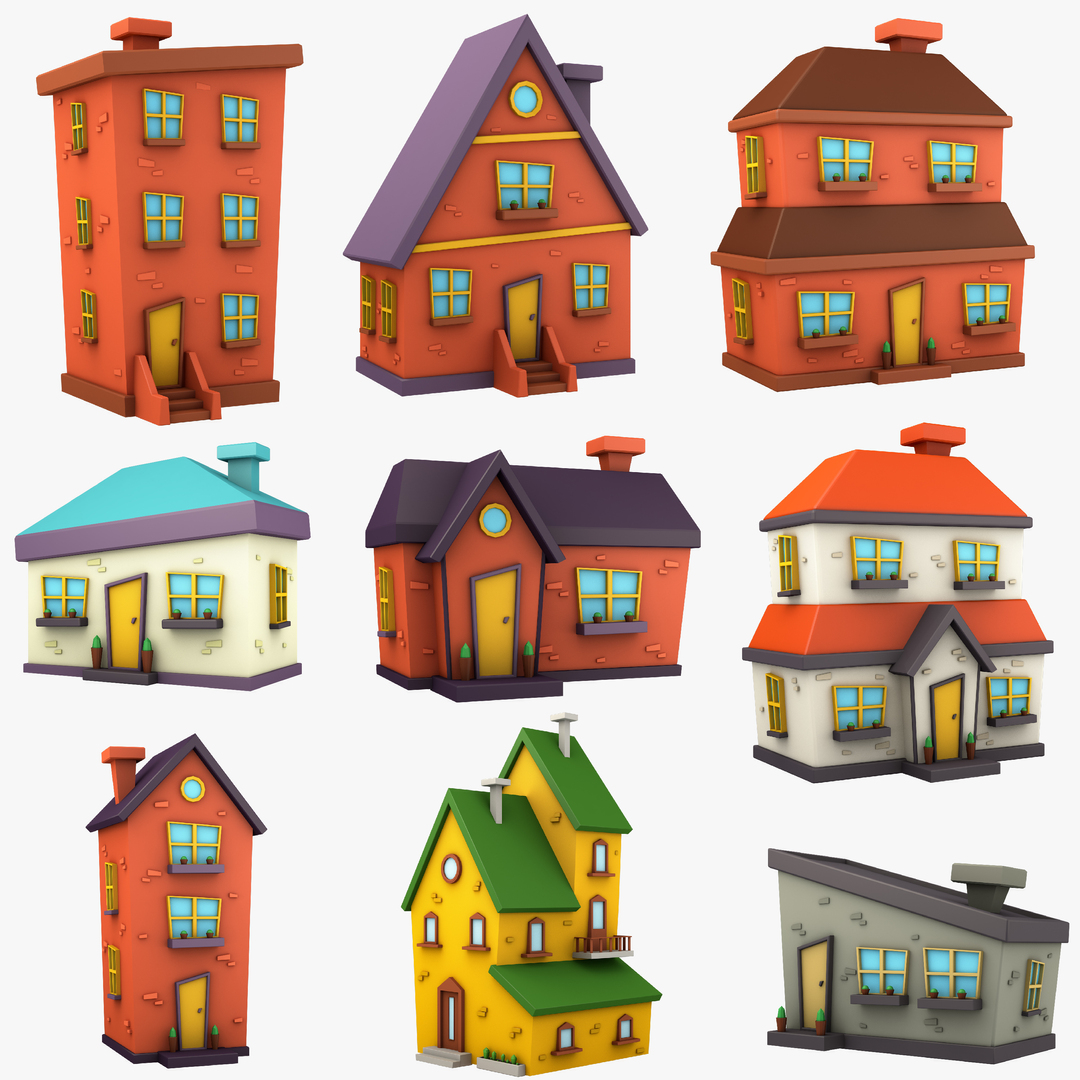 Cartoon house model - TurboSquid 1485622