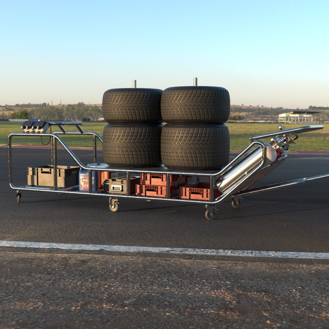 Big Pit Lane Trolley New 3D - TurboSquid 2293452