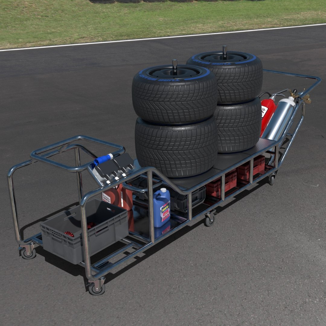 Big Pit Lane Trolley New 3D - TurboSquid 2293452