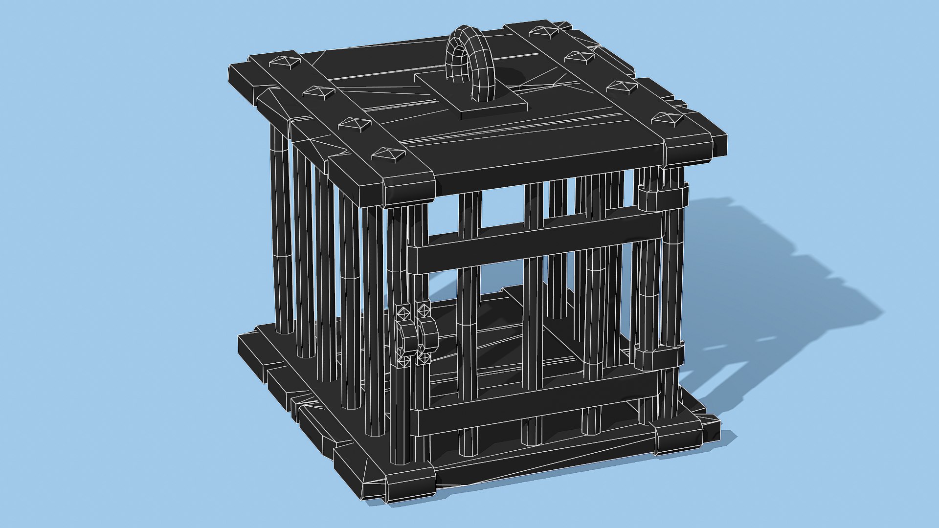 3D Stylized Wooden Cage - PBR Game Ready Model - TurboSquid 2050043