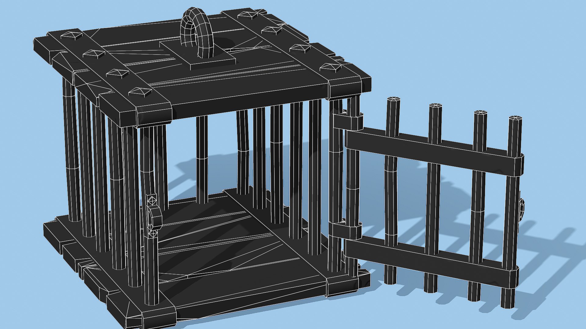 3D Stylized Wooden Cage - PBR Game Ready Model - TurboSquid 2050043