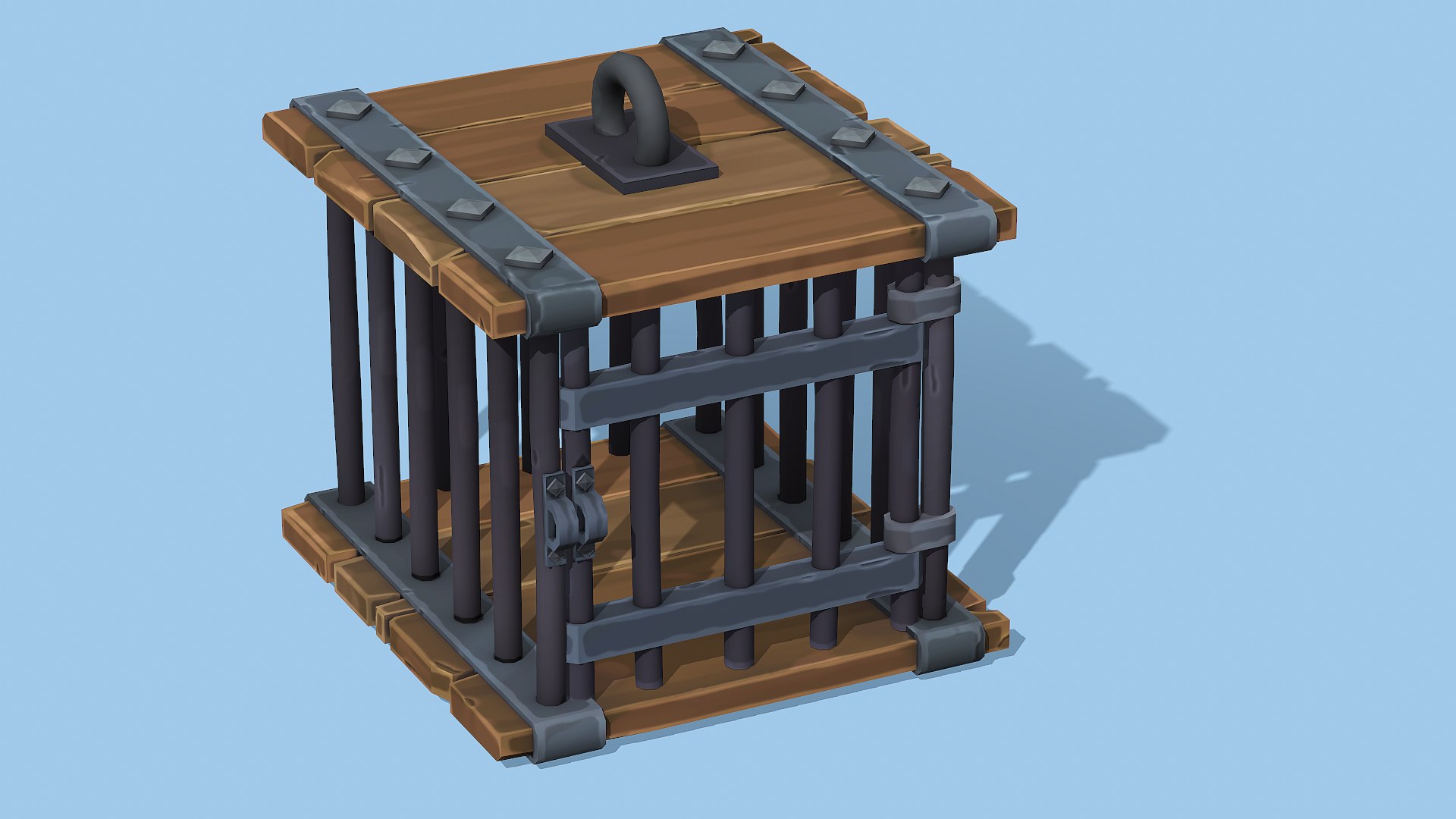 3D Stylized Wooden Cage - PBR Game Ready Model - TurboSquid 2050043