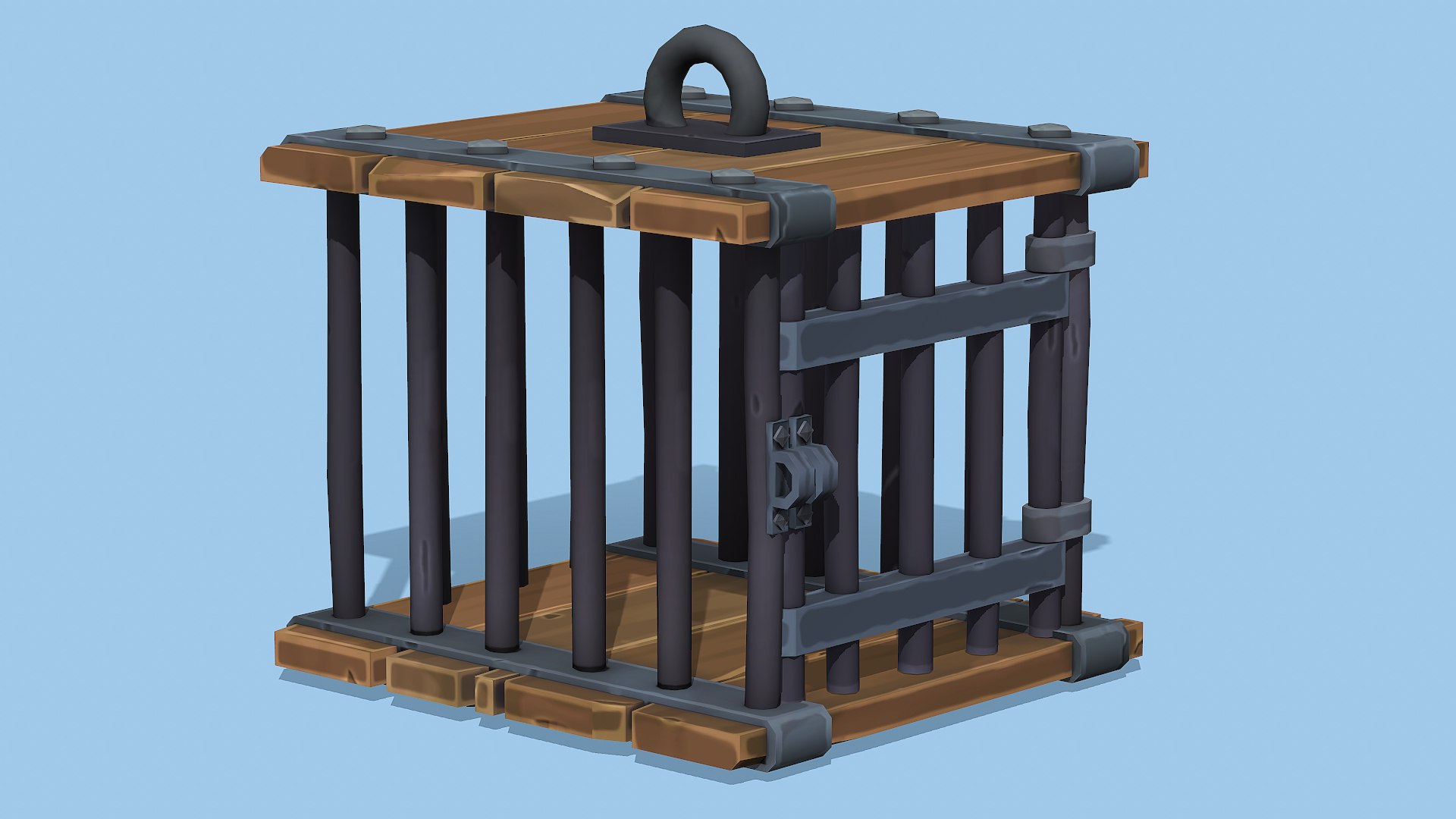 3D Stylized Wooden Cage - PBR Game Ready Model - TurboSquid 2050043