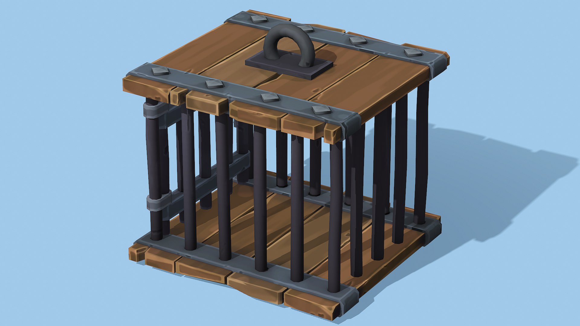 3D Stylized Wooden Cage - PBR Game Ready Model - TurboSquid 2050043
