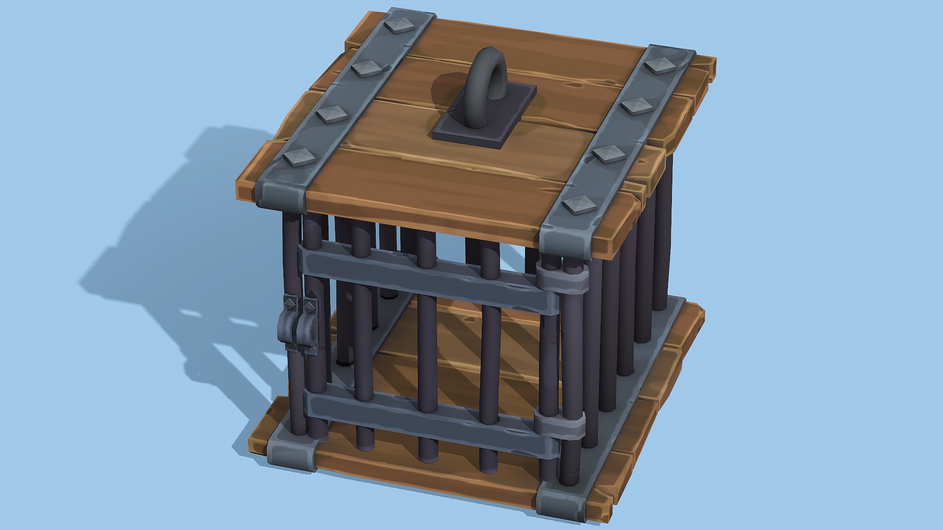 3D Stylized Wooden Cage - PBR Game Ready Model - TurboSquid 2050043