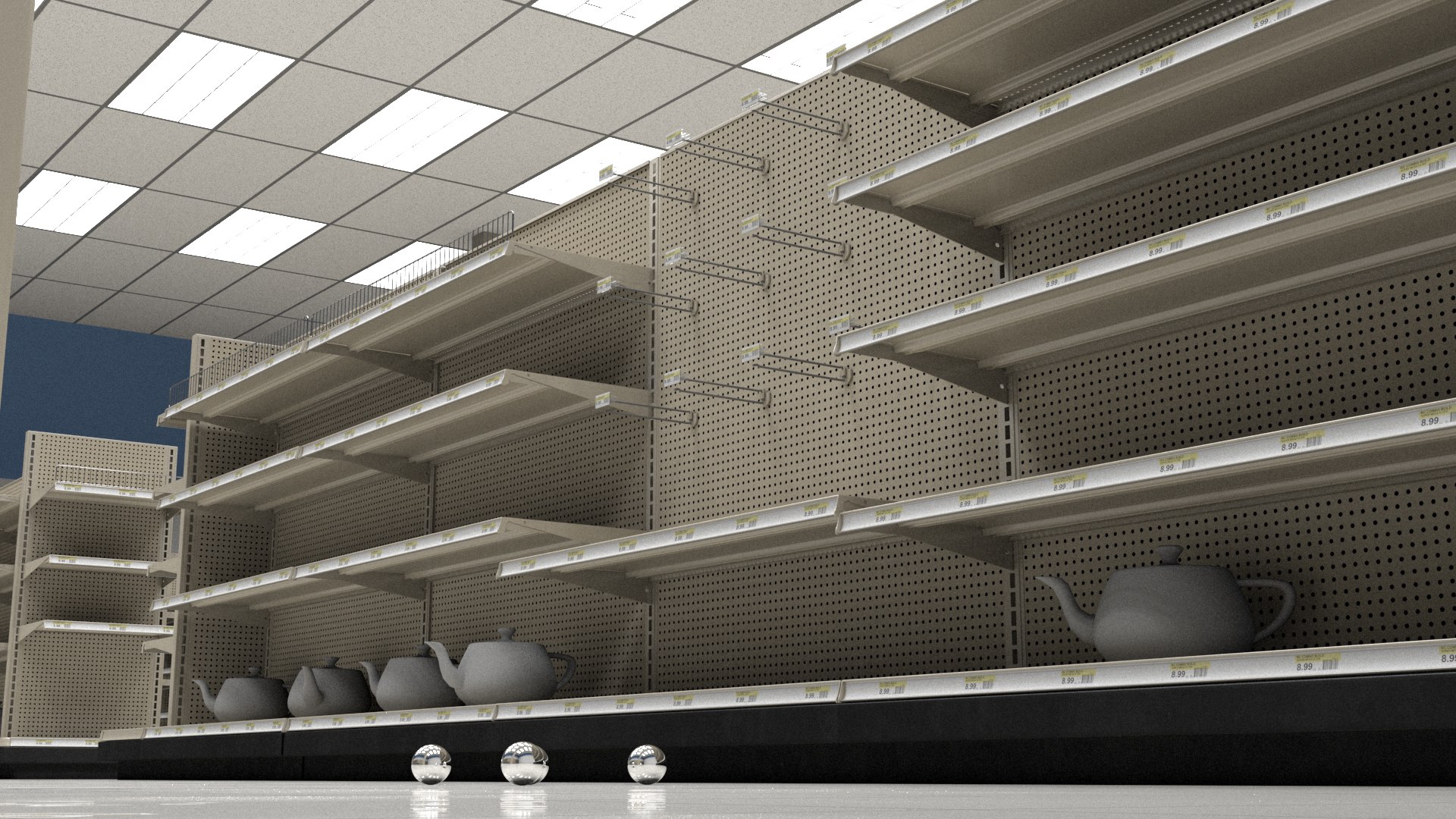 3D Store Shelving Environment Model - TurboSquid 1414134