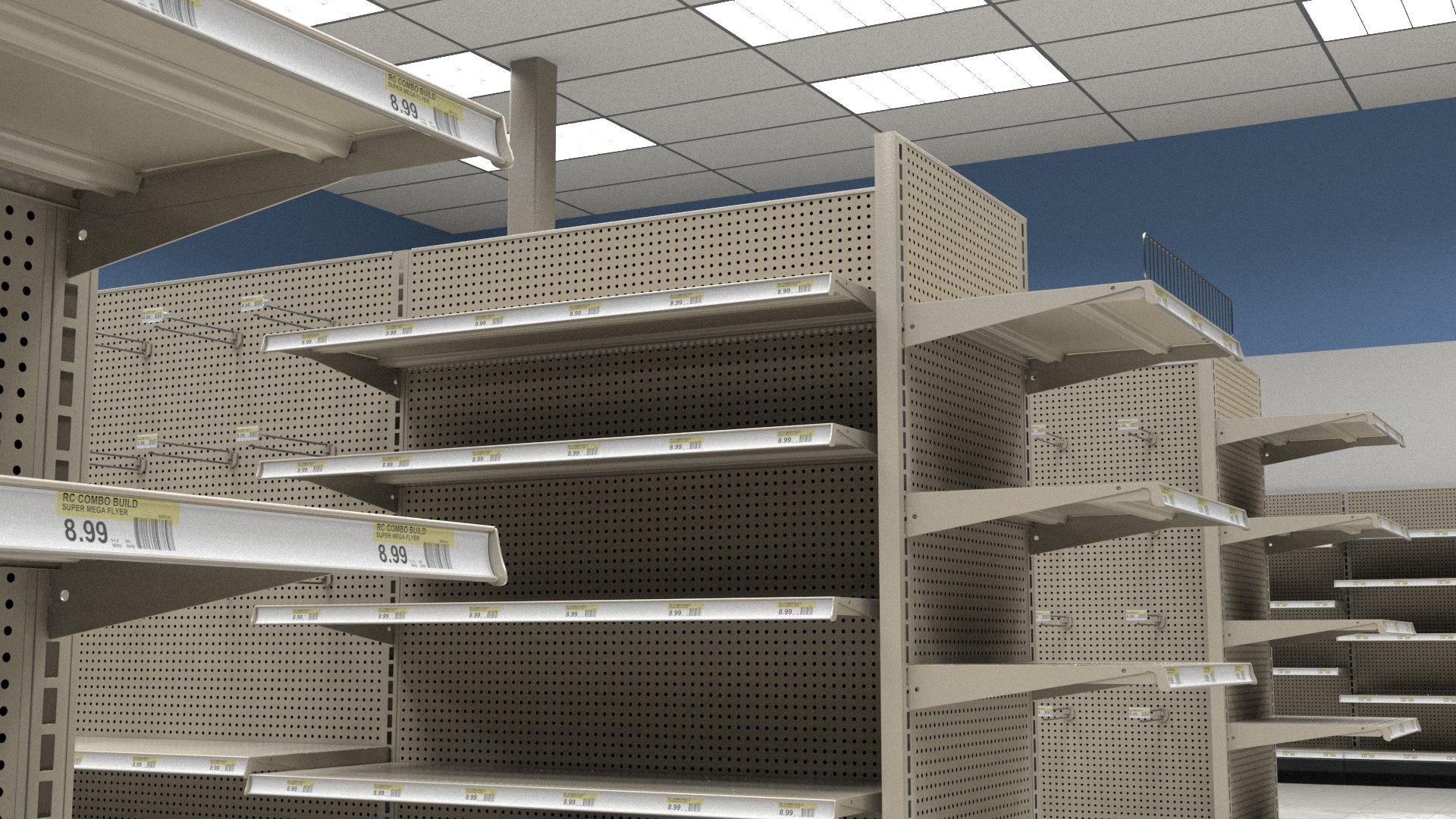 3D Store Shelving Environment Model - TurboSquid 1414134