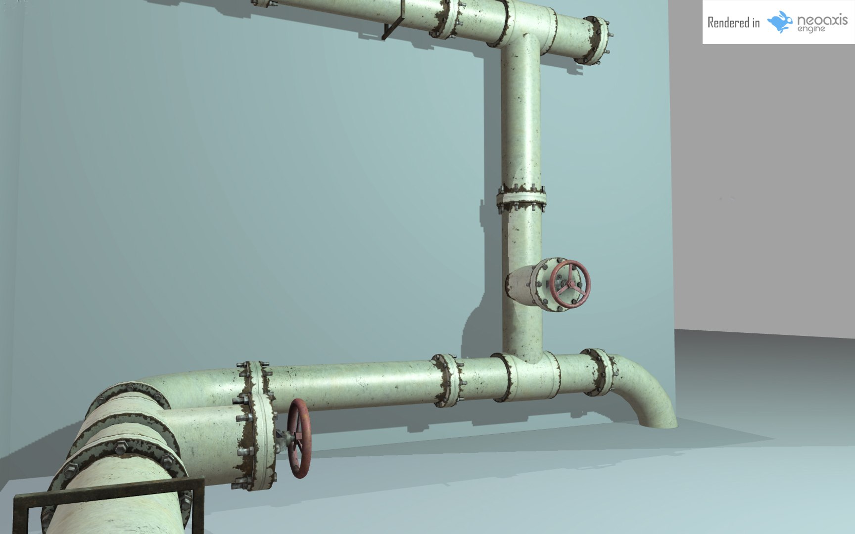 3d model pipe set industrial real time
