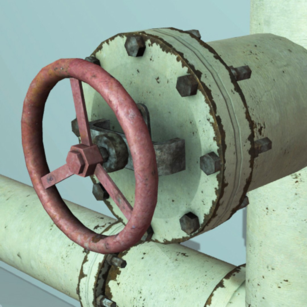 3d model pipe set industrial real time