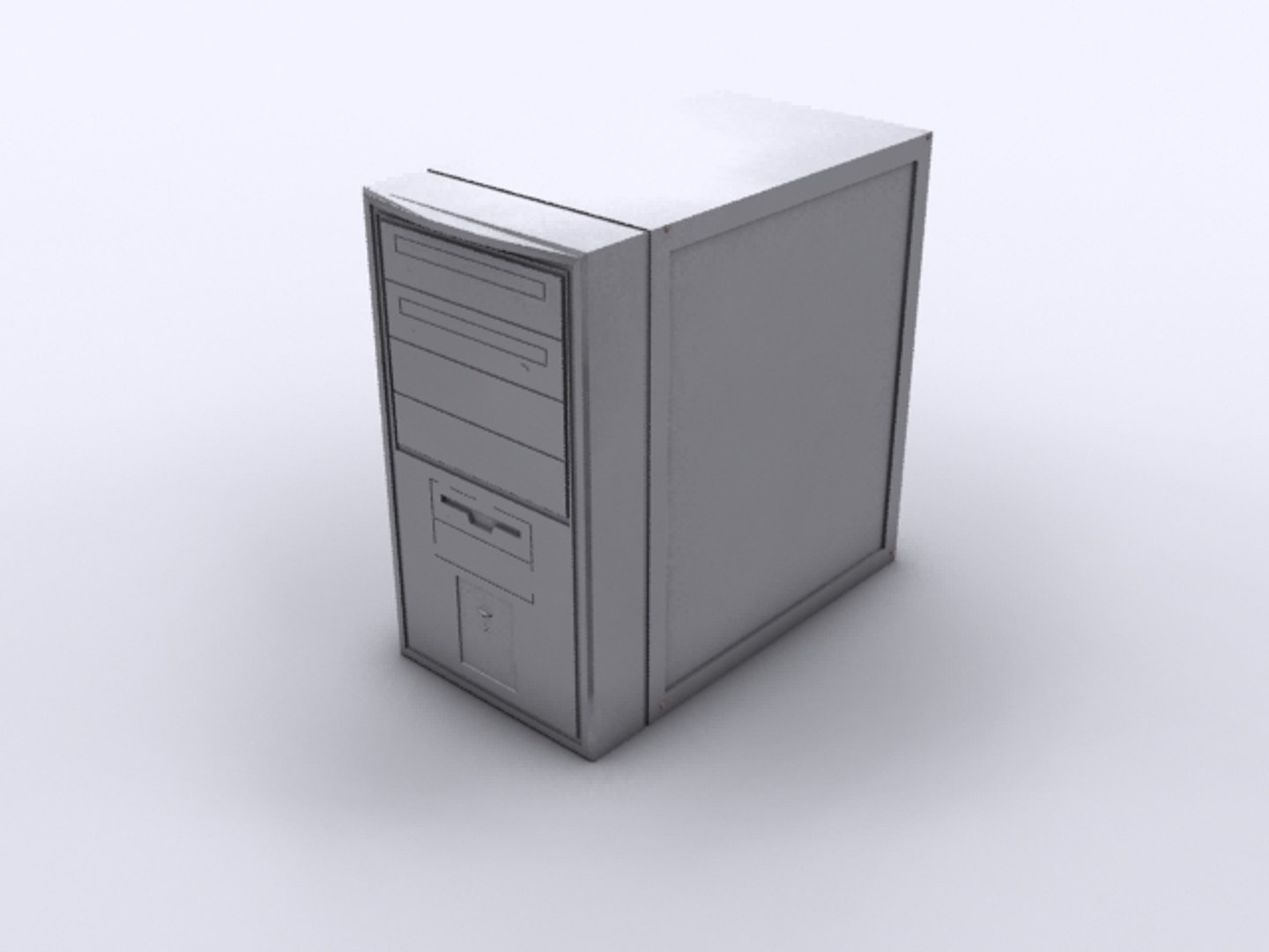 3d computer case model