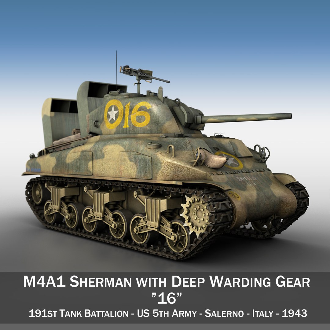 M4a1 Sherman Tank - Fbx