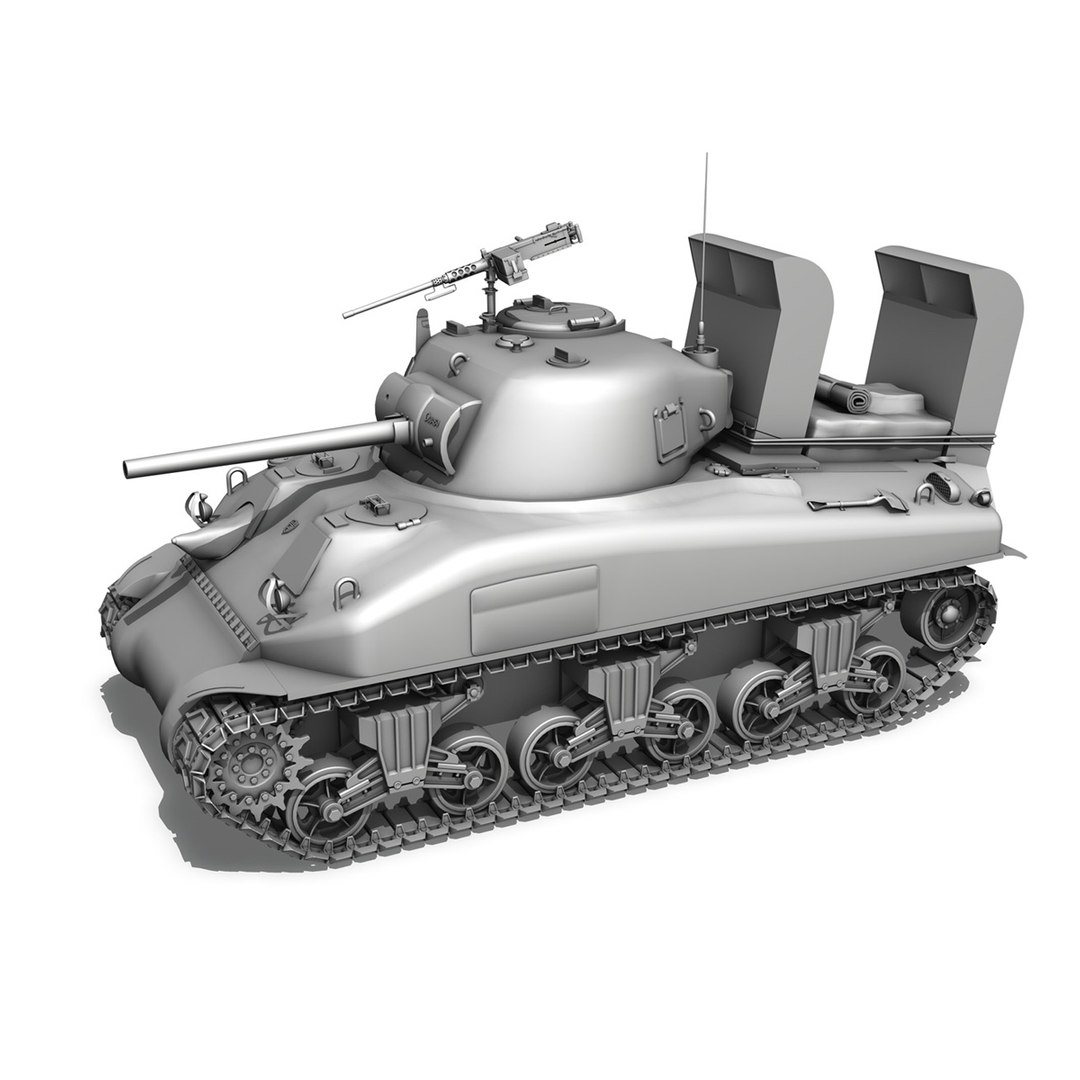 M4a1 Sherman Tank - Fbx