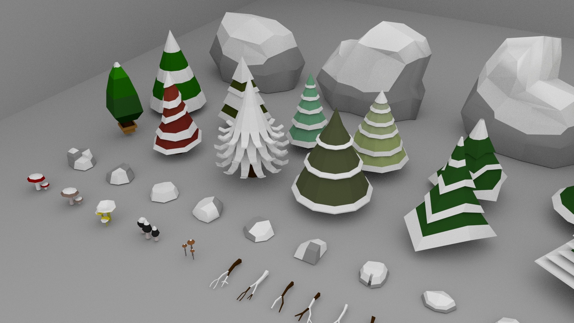3D Low Poly Christmas Pack 01 - TurboSquid 1810516
