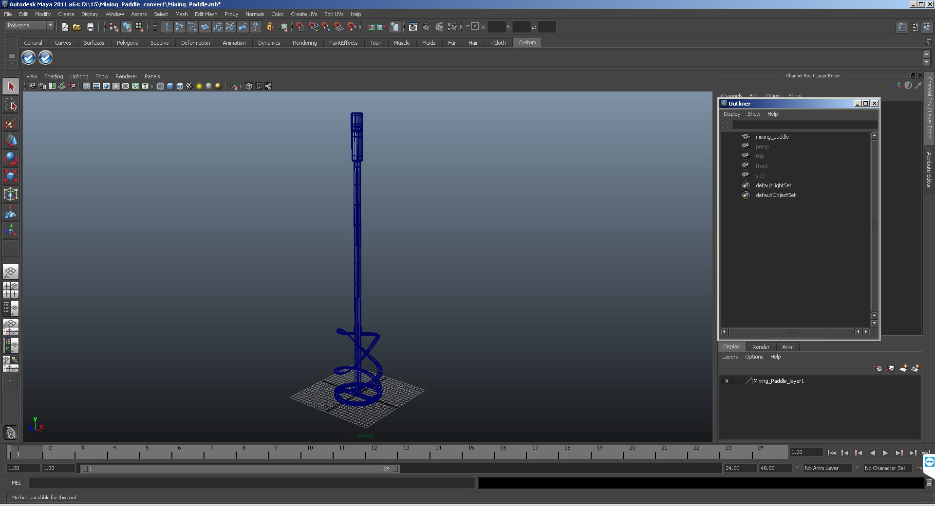 Mixing Paddle 3D Model - TurboSquid 1280208