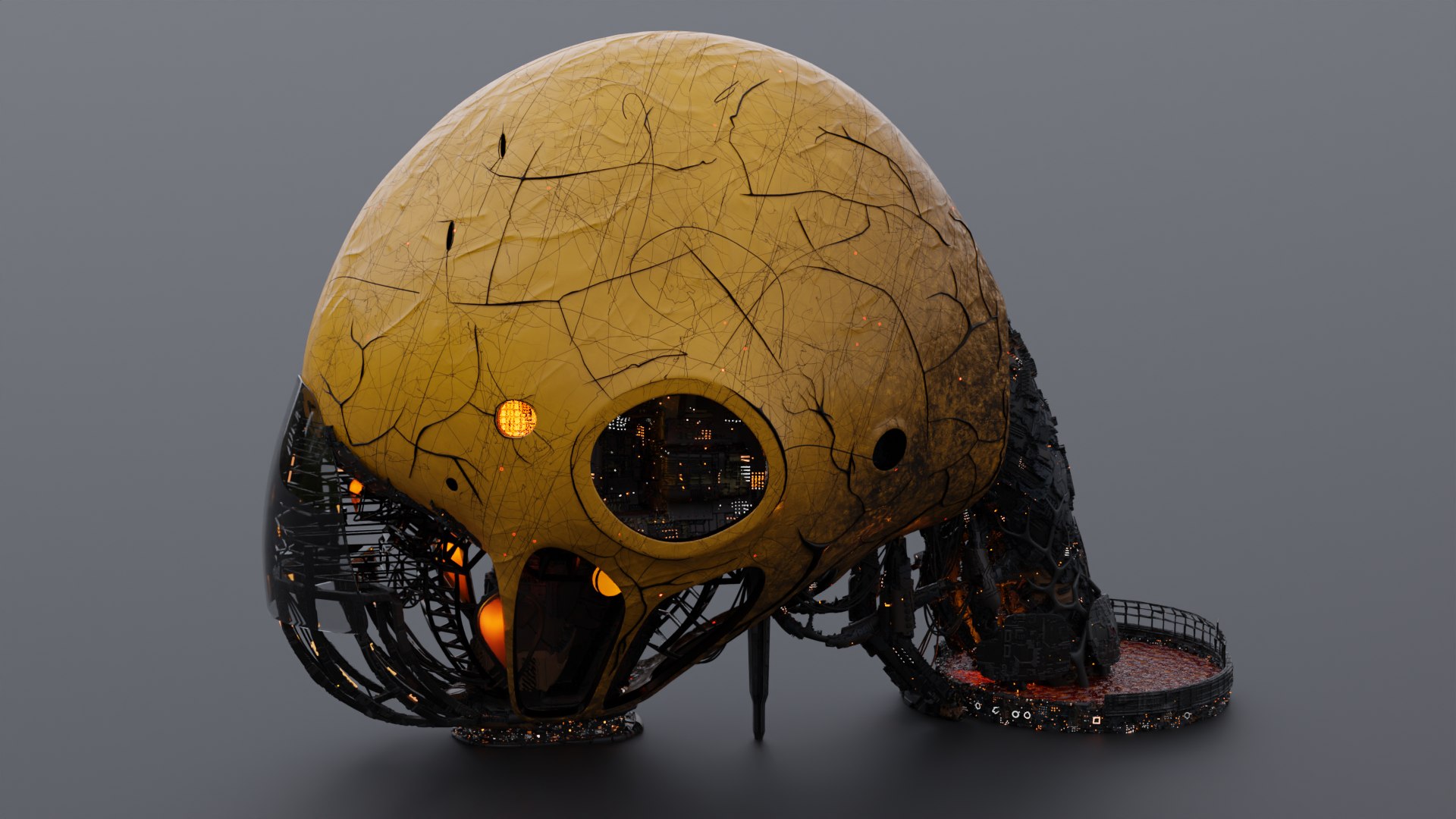 Organic Alien Building Structures Collection 3D Model - TurboSquid 1983550