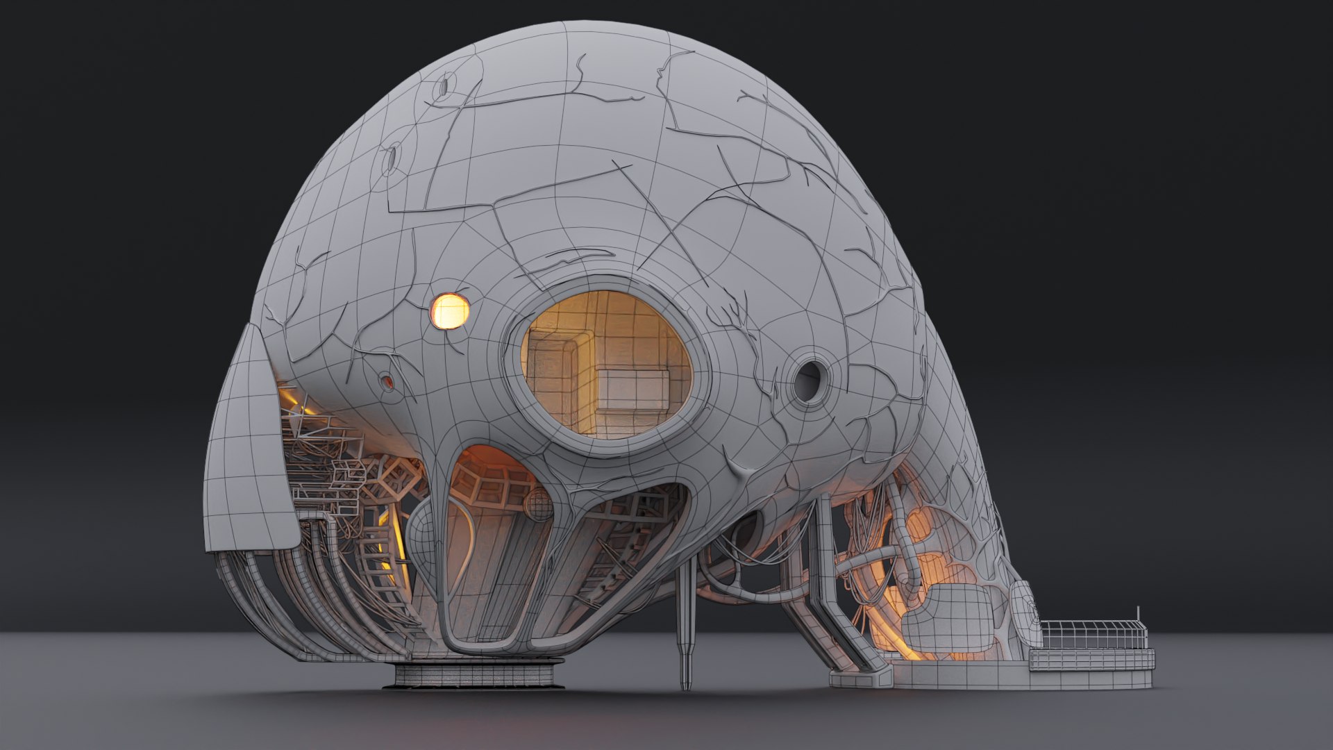 Organic Alien Building Structures Collection 3D Model - TurboSquid 1983550