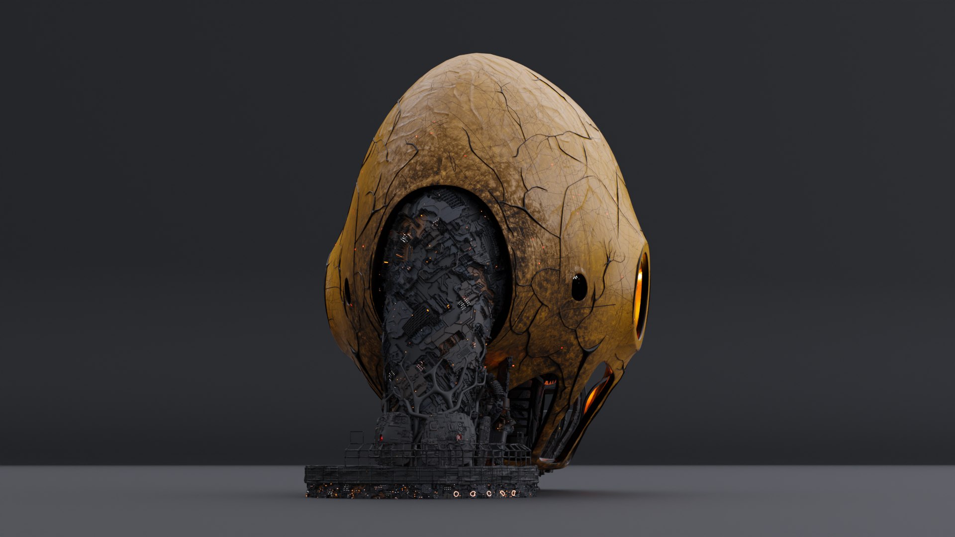 Organic Alien Building Structures Collection 3D Model - TurboSquid 1983550