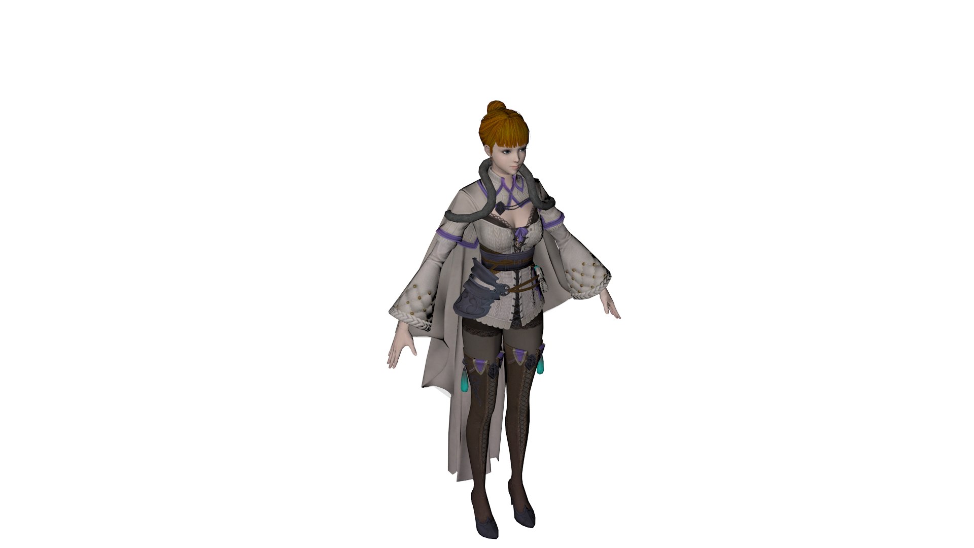 Stylized Fantasy Mage Girl 3D Model - TurboSquid 2398147