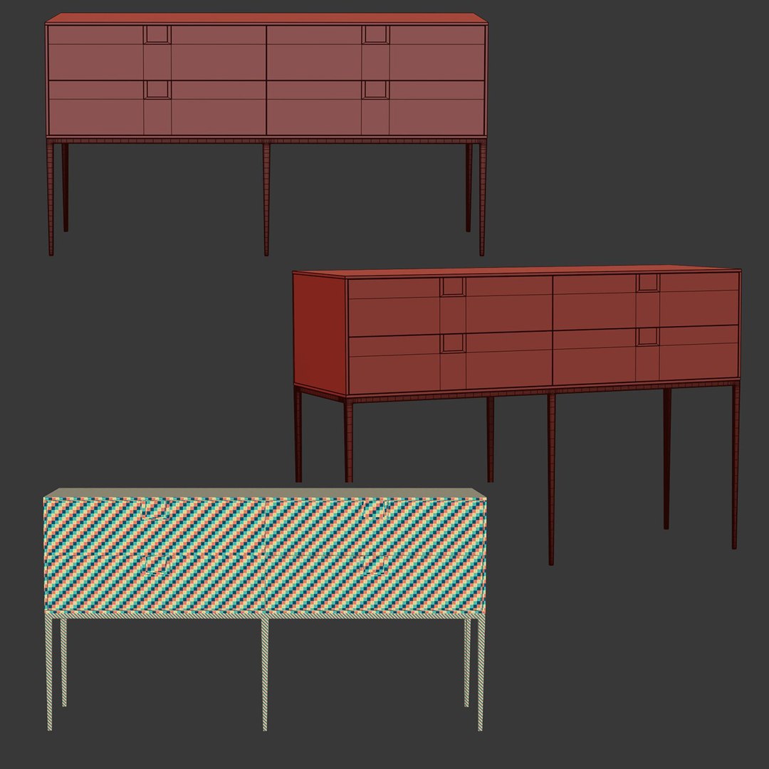 Maxalto Alcor Consoles 3D Model - TurboSquid 1726318