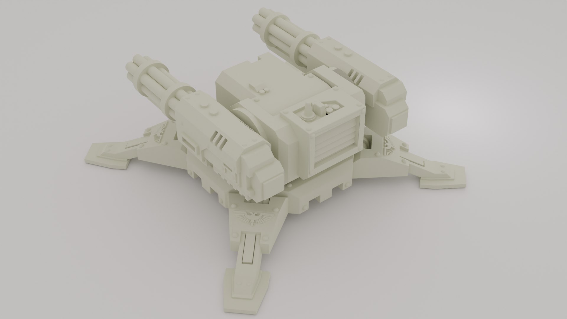 3D Model Space Light Turret - TurboSquid 2024302