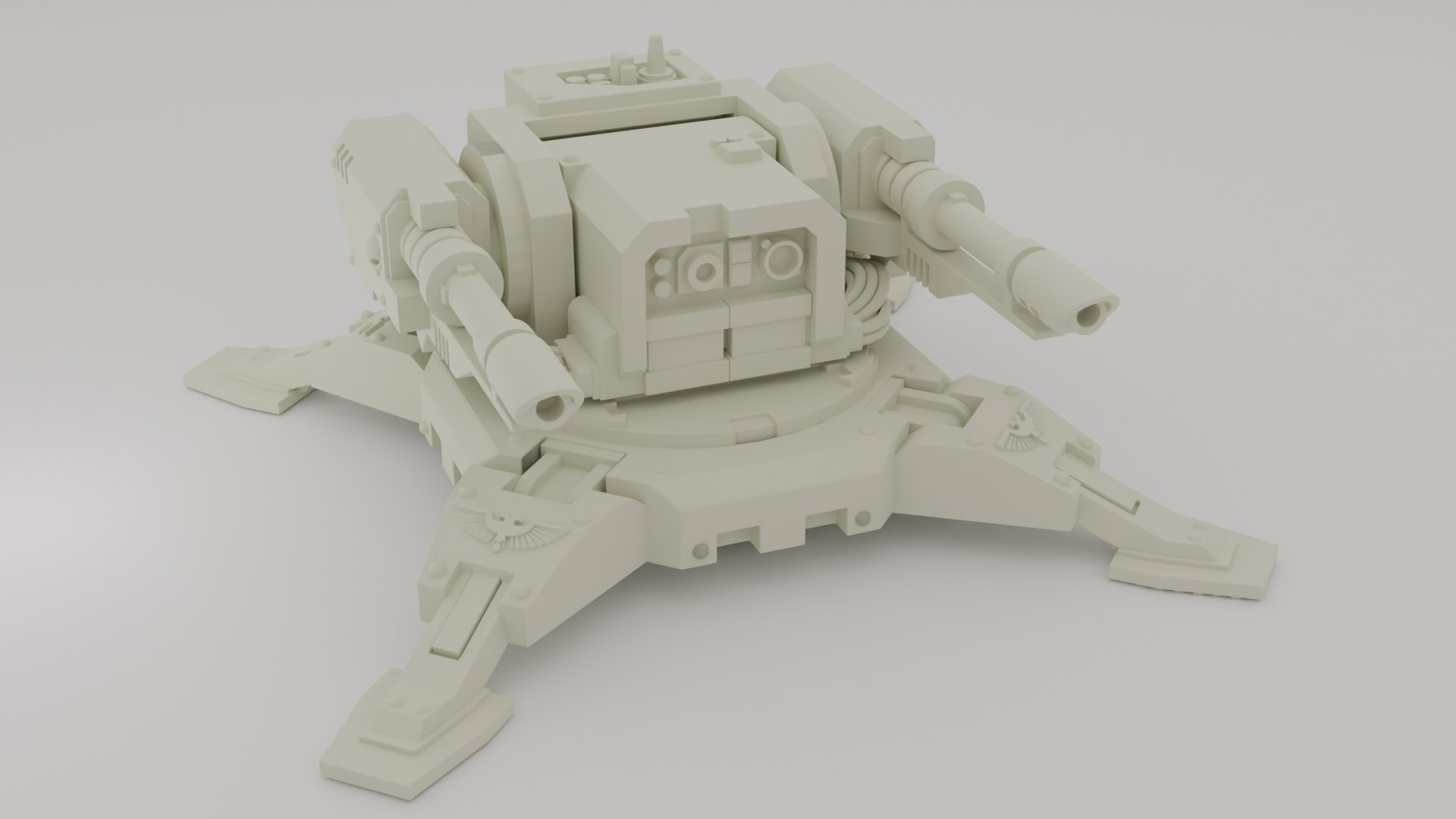3D Model Space Light Turret - TurboSquid 2024302