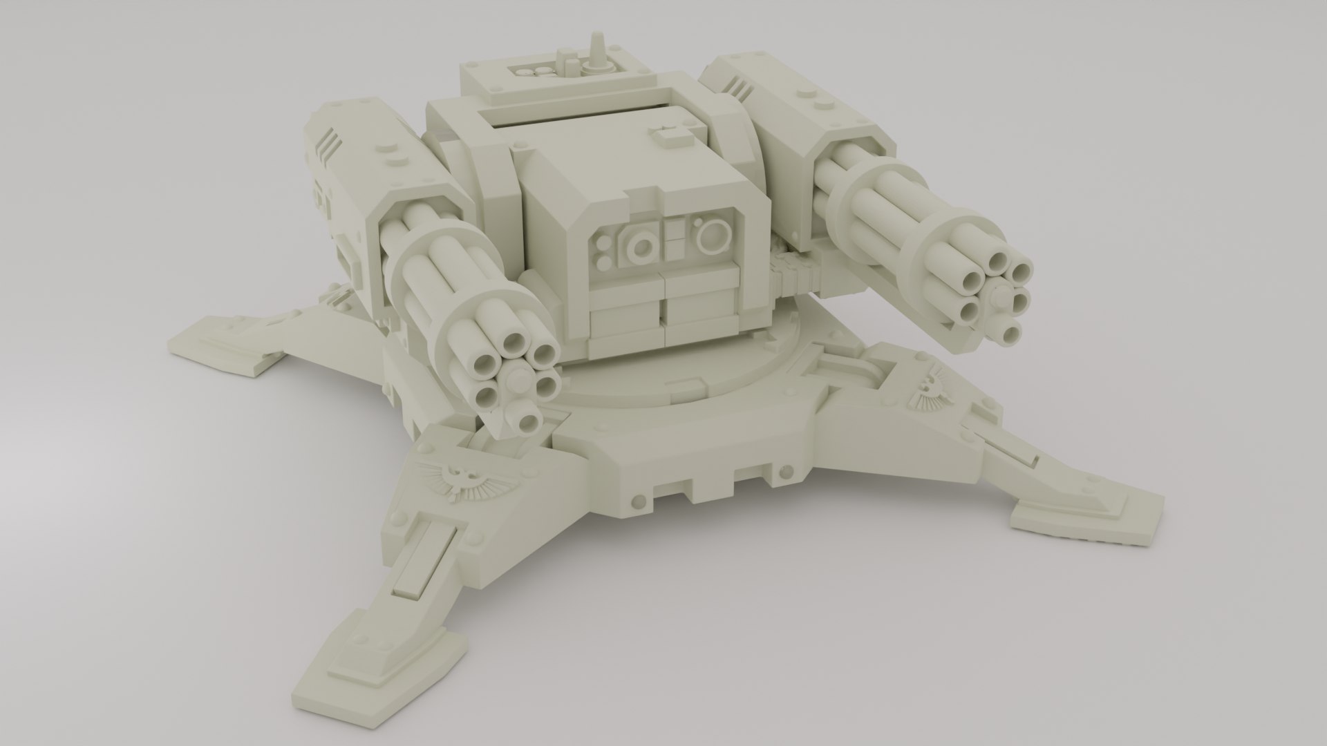 3D Model Space Light Turret - TurboSquid 2024302