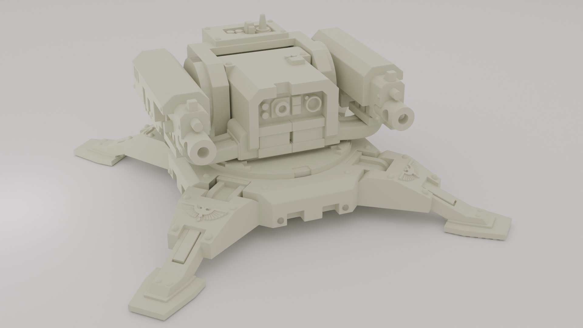 3D Model Space Light Turret - TurboSquid 2024302