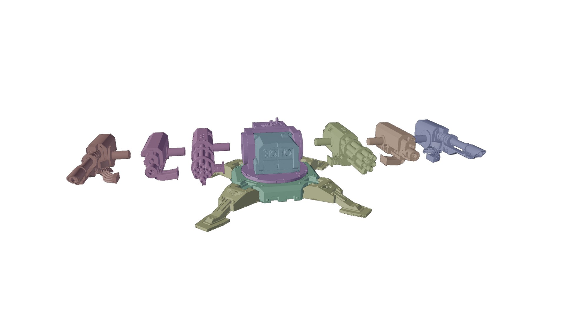 3D Model Space Light Turret - TurboSquid 2024302