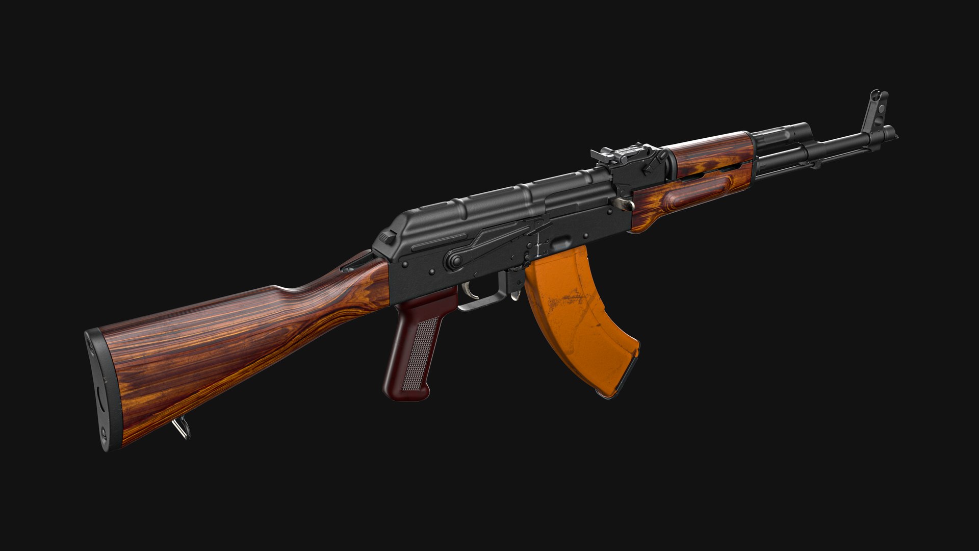 Assault Rifle AKM 1968 3D model - TurboSquid 1983653