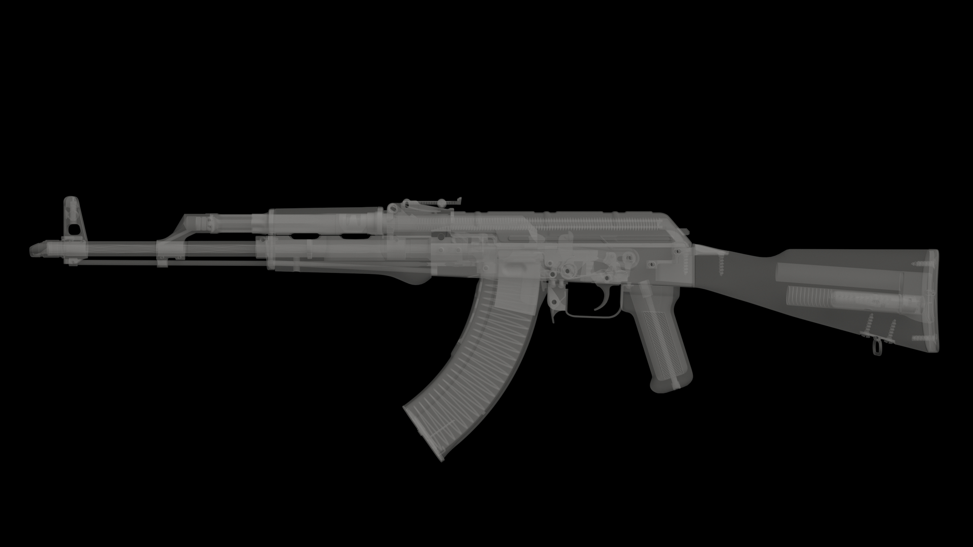Assault Rifle AKM 1968 3D model - TurboSquid 1983653