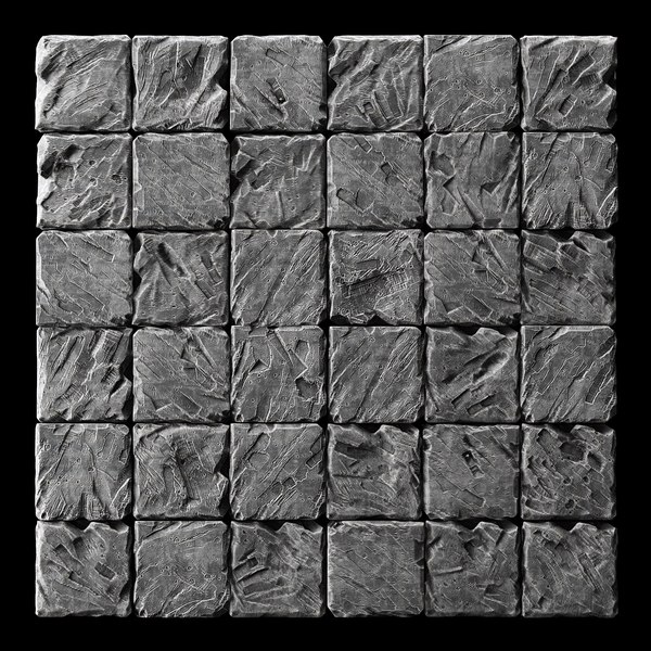 3D Stone cube panel old n4 model - TurboSquid 1918942