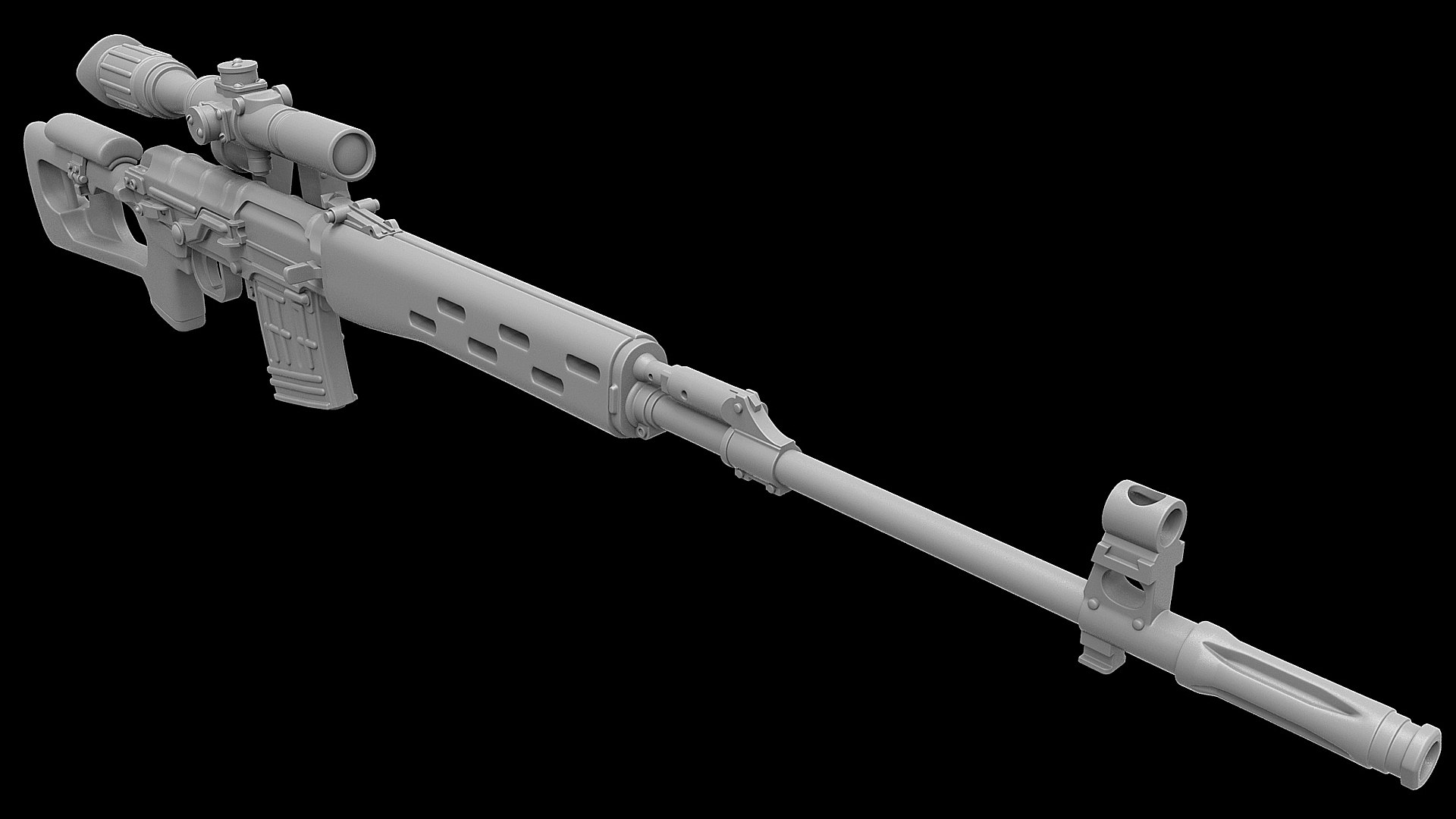 3D Dragunov SVD Model - TurboSquid 1966531