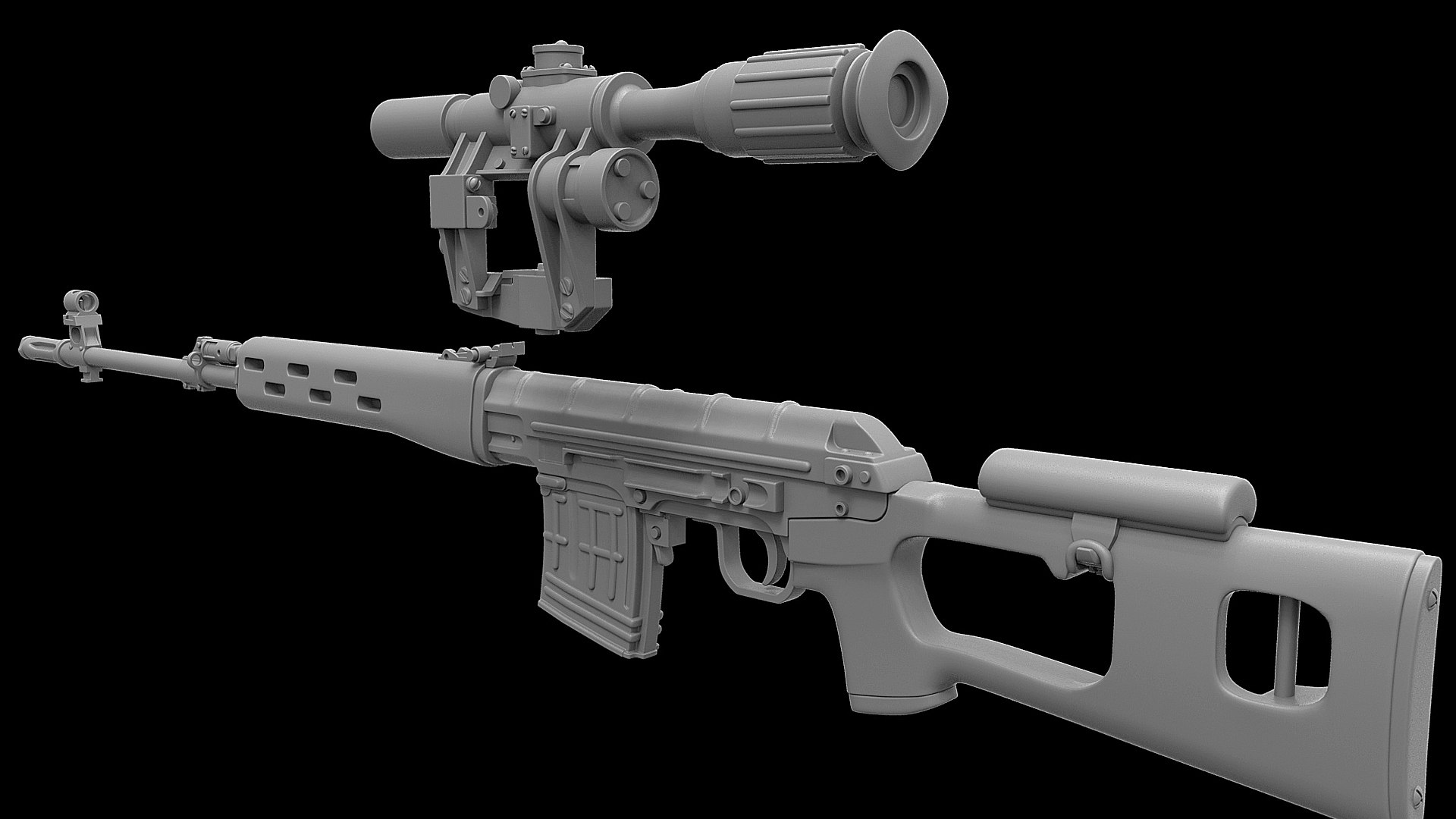 3D Dragunov SVD Model - TurboSquid 1966531