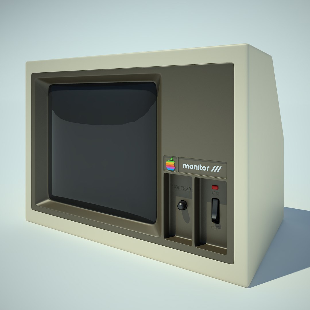 apple 2 computer 3d obj
