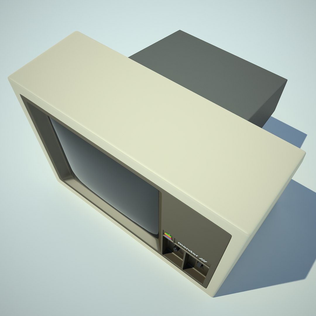 apple 2 computer 3d obj