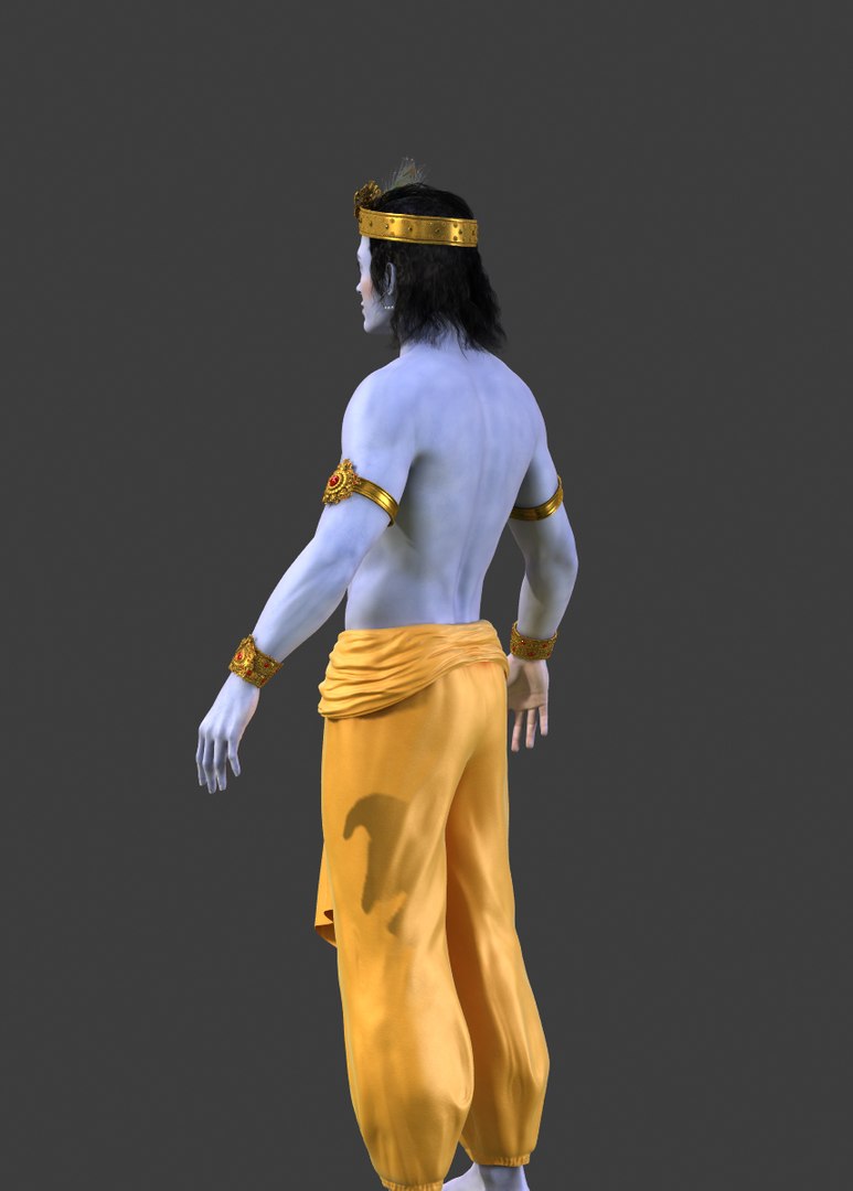 3d Krishna Lord Model