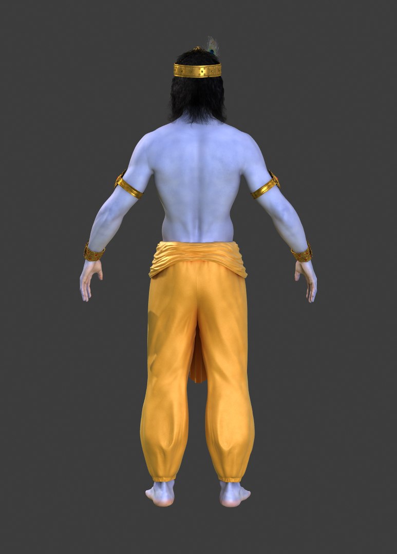 3d Krishna Lord Model